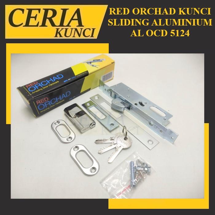 Jual Red Orchad Aluminium Hook Lock 5124 Kait Catok Kunci Pintu Sliding ...