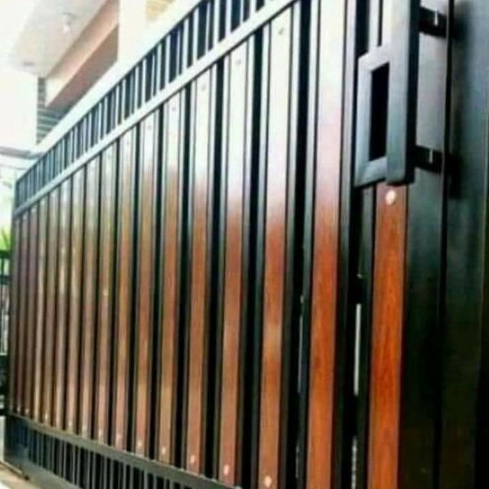 Jual pagar minimalis modern kombinasi GRC motif kayu. - Kab. Bekasi ...