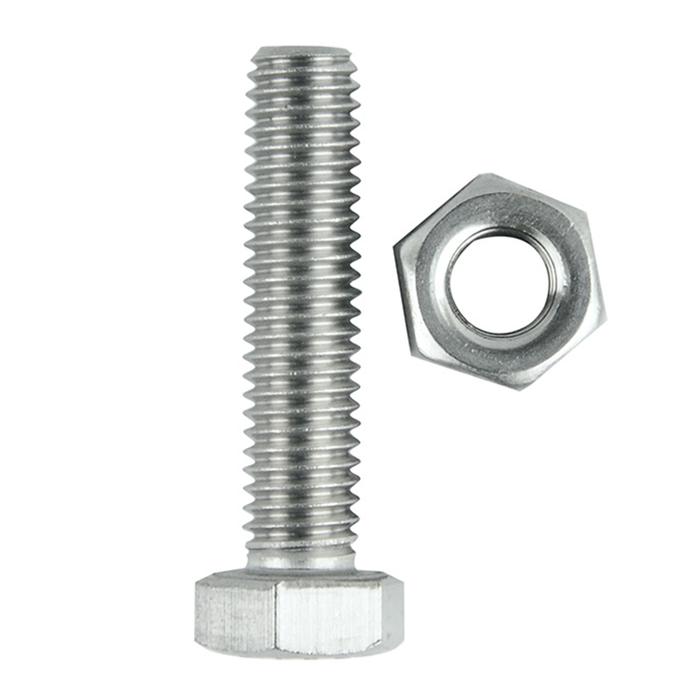 Jual Baut Mur Besi Galvanis M8 x 20 BMP m8x20 Hex Bolt Nut Besi ...