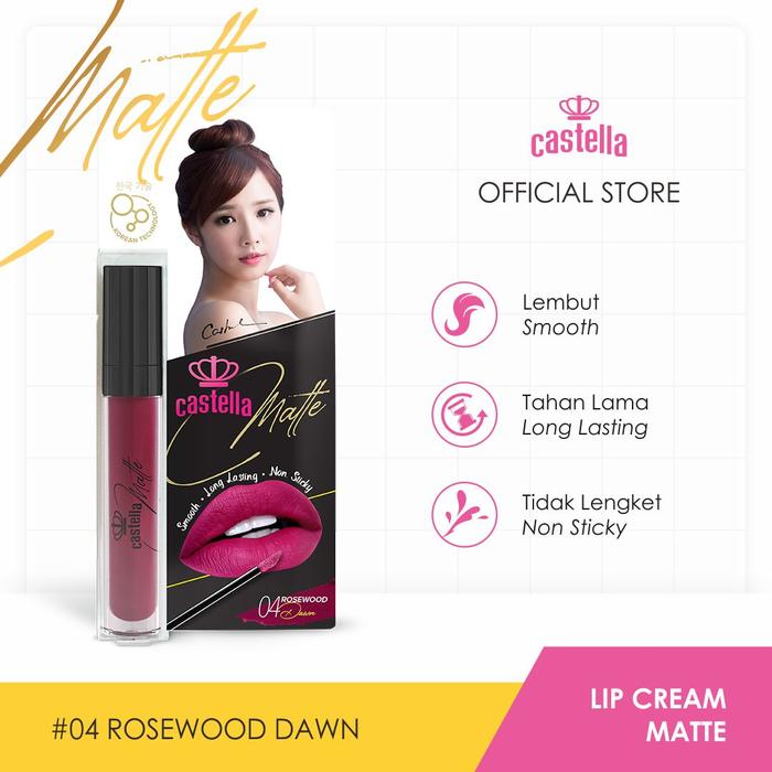 Promo CASTELLA LIP CREAM MATTE #4 ROSEWOOD DAWN - HALAL - Kota Semarang ...