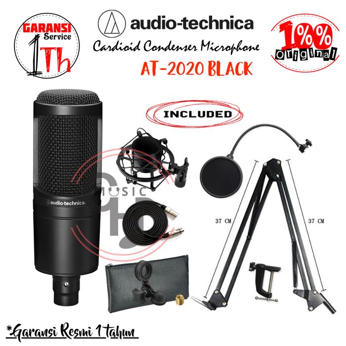 Jual Audio Technica AT2020 Cardioid Condenser Microphone Bundle ...