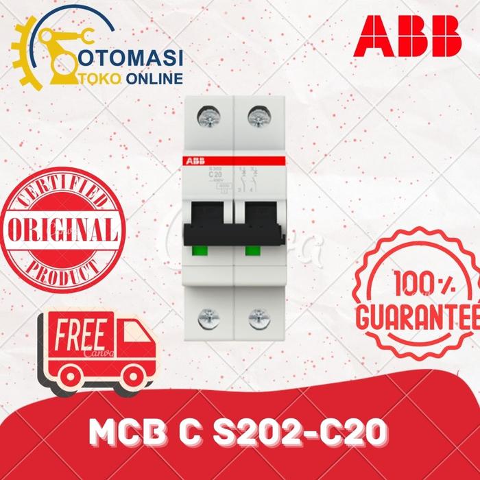 Jual MCB ABB 20A 6kA 2Pole Kurva C S202-C20 2CDS252001R0204 - Jakarta Barat - Toko Online ...