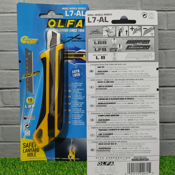 Jual Pisau Cutter 18mm L-7-AL Olfa Snap Off Blade Cutter - Jakarta Barat - Olfa Stationary ...