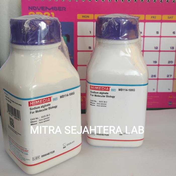 Jual Sodium Alginate for Molecular Biology Himedia 100g MB114 Alginic ...