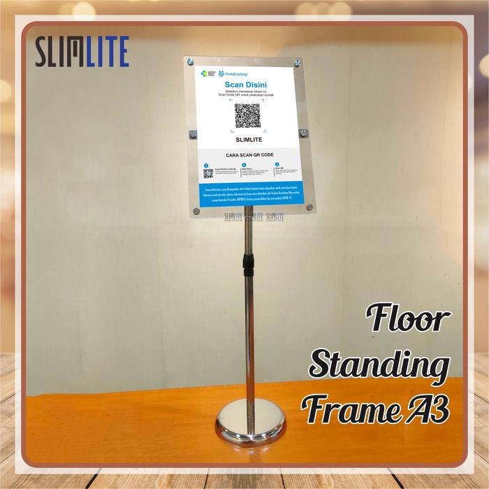 Jual Floor Standing / Standing Sign + Frame Akrilik A3 - A4 - Kota ...