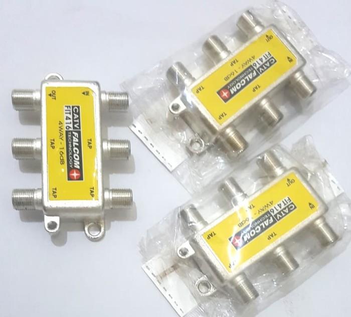 Jual RF Tap Splitter 4 way Indoor Falcom FIT410 / 412 /414 / 416 / 418 ...