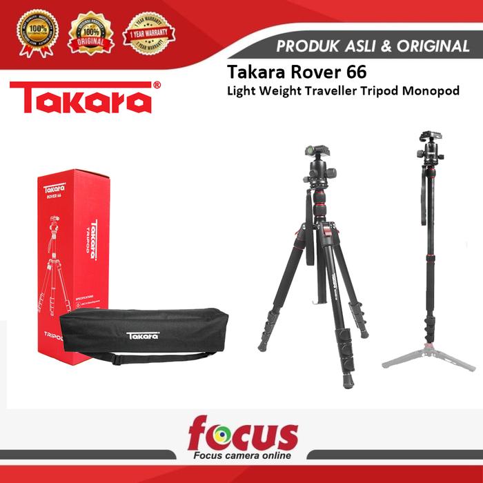 Jual TAKARA Rover 66 Light Weight Traveller Tripod Monopod - Jakarta ...
