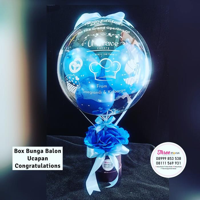Jual box bunga balon ucapan congratulations / hadiah ucapan grand ...