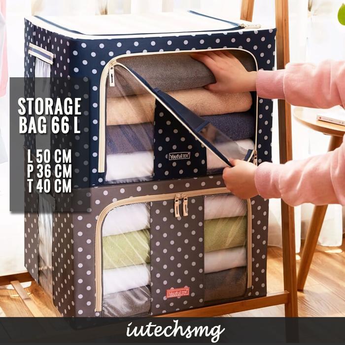 Jual STORAGE BOX CONTAINER BOX ORGANIZER BAJU UKURAN BESAR 66 L ...