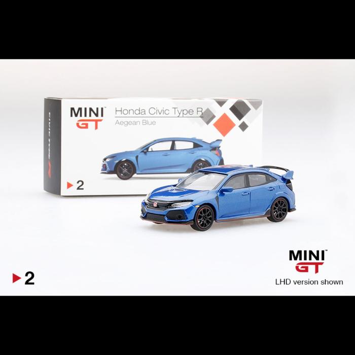 Jual diecast minigt 1:64 no2 Honda Civic Type R(FK8) warna Biru ...