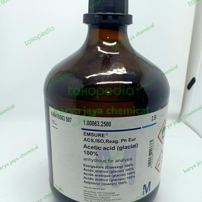 Jual Acitic acid (glacial) 100%/ethanoic acid /MERCK/ 1.00063.2500/ 2,5 ...