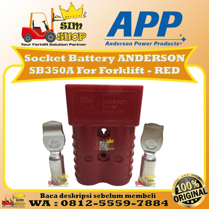 Jual Socket Battery ANDERSON SB350A For Forklift - RED - Kota Tangerang - SIM-Shop | Tokopedia