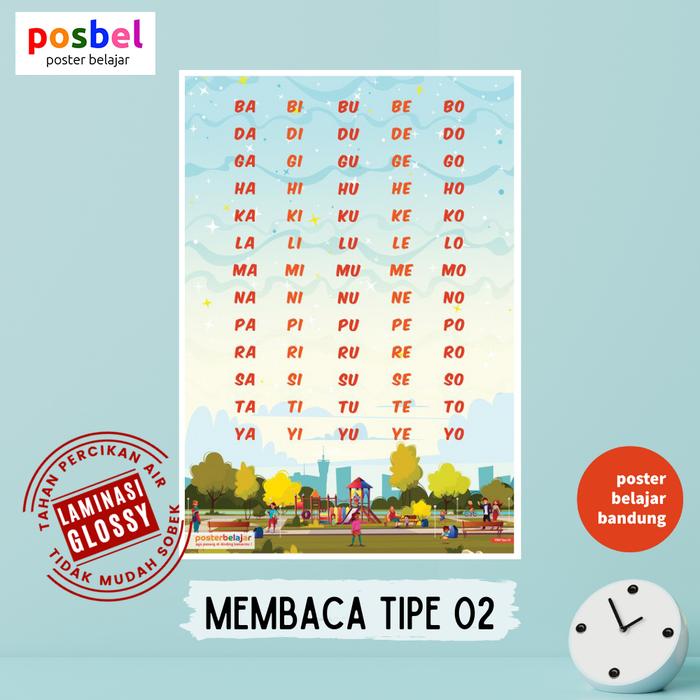 Jual Poster Belajar Membaca Tipe 02 untuk Anak Usia Dini - Kota Cimahi ...