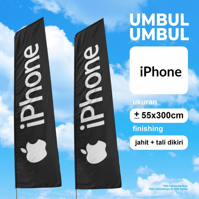 Jual Umbul-umbul iPhone Logo - Kab. Pekalongan - indopixel | Tokopedia