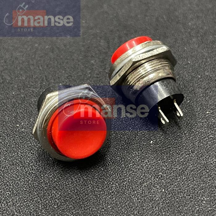Jual Tombol Push On Besar / Saklar Push On Bulat Besar 16mm Metal ...