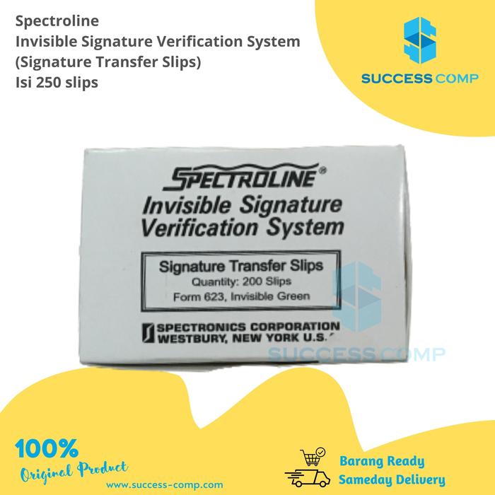 Jual Spectroline Signature Transfer Slips Kertas Verifikasi Tanda ...