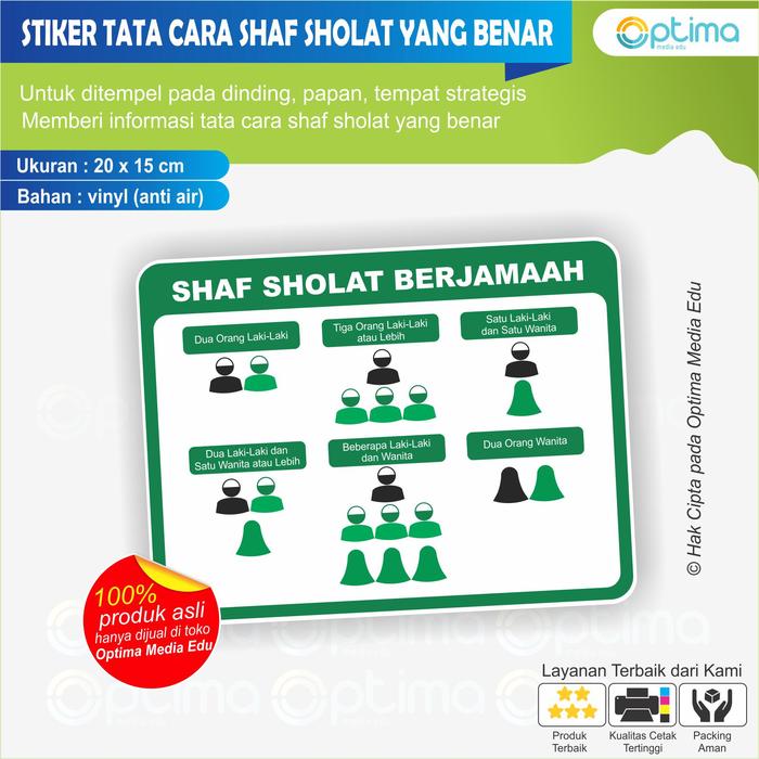 Jual STIKER TATA CARA SHAF SHOLAT YANG BENAR untuk masjid, mushola ...