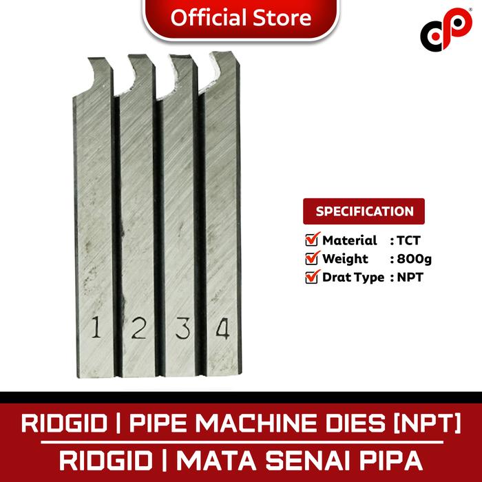 Jual CP| Mata Senai Pipa| BSPT / NPT| TCT / HSS| Ridgid| 1/2-3/4", 1-2 ...