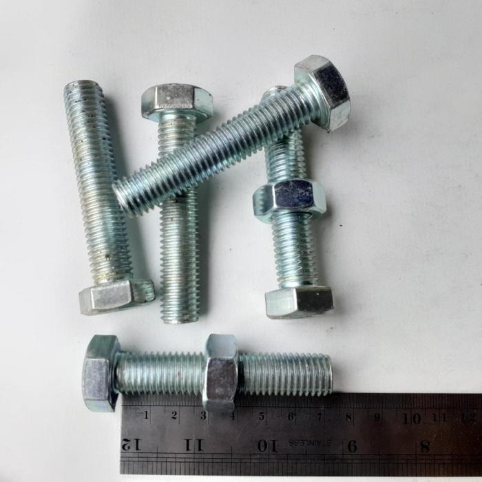 Jual M14X70 BAUT MUR PUTIH BMP M14 X 70 PANJANG 7CM 7 CM KUNCI 22 GALVANIZ - Kab. Tangerang ...
