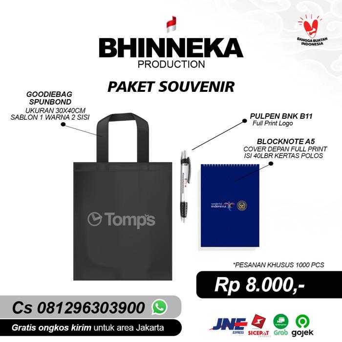 Jual PAKET SOUVENIR PERUSAHAAN - GOODIEBAG, BLOCKNOTE, PULPEN CUSTOM ...