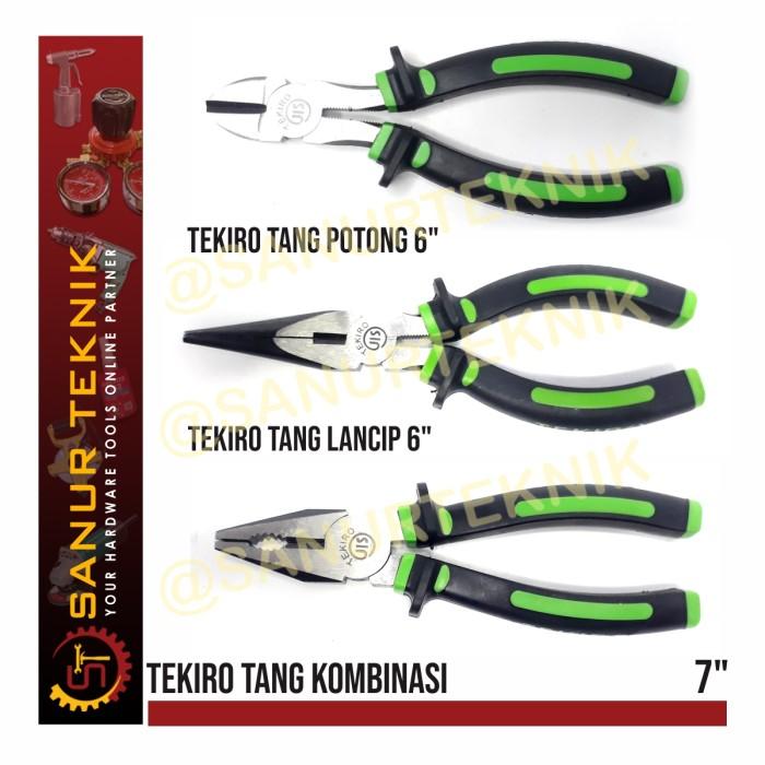 Jual TEKIRO Paket Tang Kombinasi 7" + Tang Lancip + Tang Potong 6" 6 ...