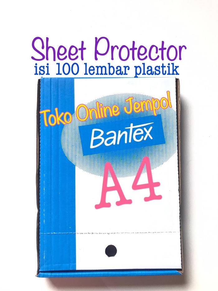 Jual isi 100 A4 Sheet Protector BANTEX Plastik Pelindung Dokumen ...