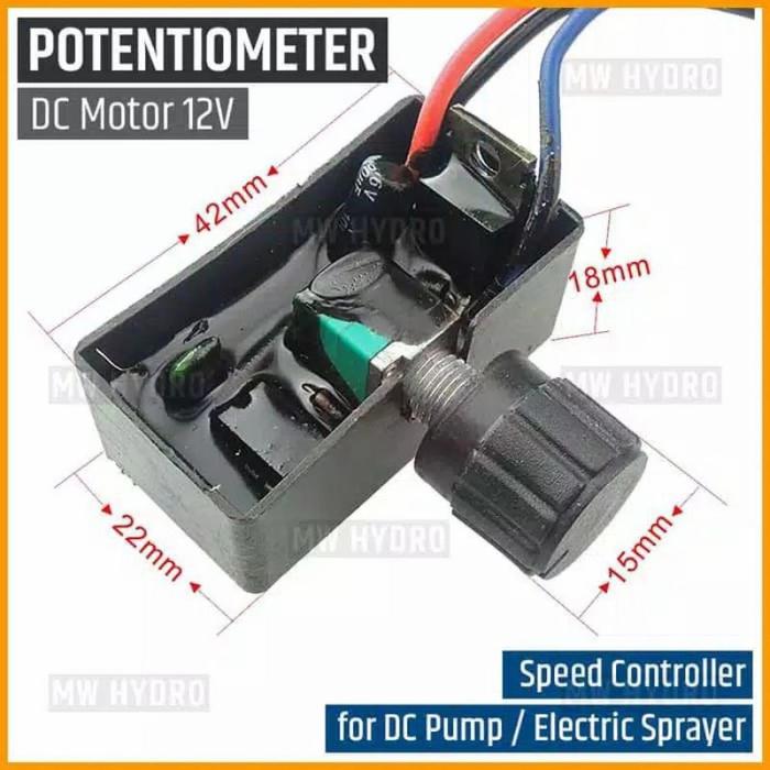 Jual Dimmer potensio pengatur kecepatan motor DC/ Pompa Air DC 12V ...