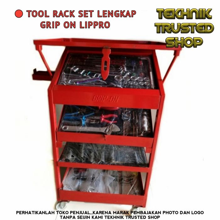 Jual Mechanic truster complete tool box rak set bengkel lengkap GRIP ON ...