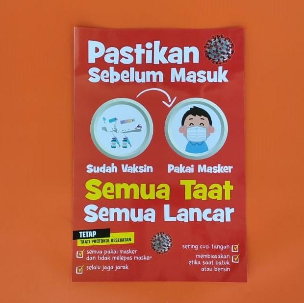 Jual Poster Prokes - Poster Pastikan Memakai Masker dan Sudah Vaksin ...
