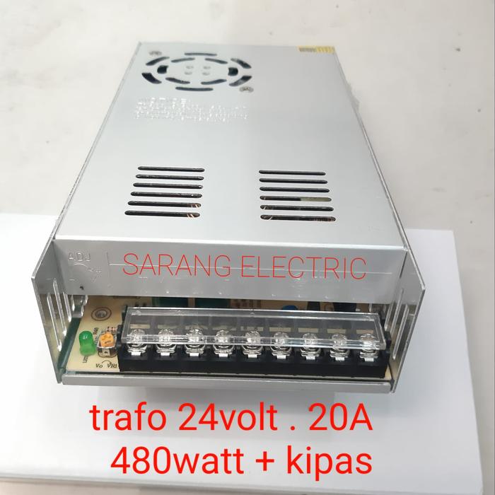 Jual power supply 24v indoor 20A . 480watt travo 24v . 20A . 480watt ...