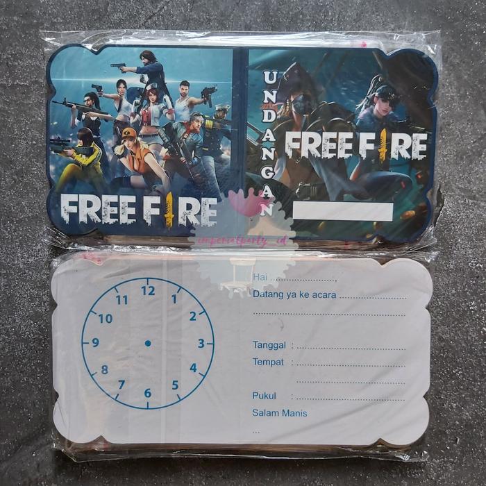Jual Kartu Undangan Invitation Happy Birthday Ulang Tahun Free Fire ...