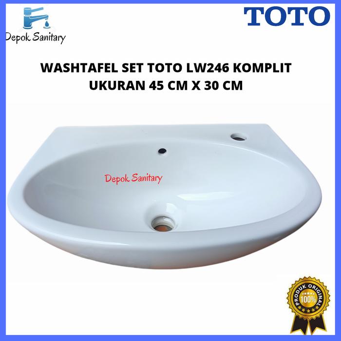 Jual wastafel toto lw246j paket komplit/ washtafel toto/ wastafel toto ...
