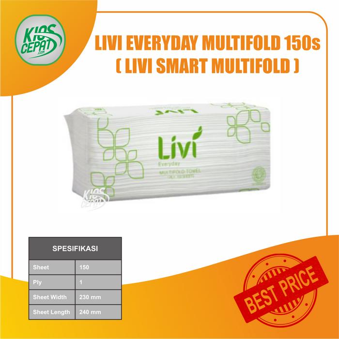 Jual Tissue LIVI EVERYDAY Multifold Towel 150s (HAND TOWEL) - Jakarta ...
