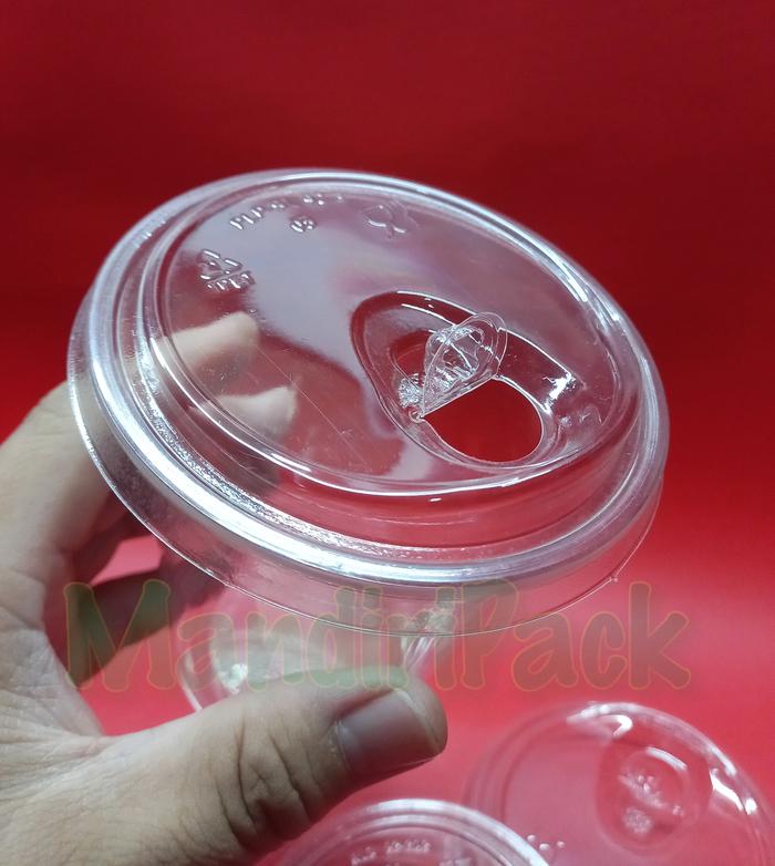 Jual Gelas Plastik/plastik Cup Pet 12/14 Oz + Tutup Strawless 1 Set Isi ...