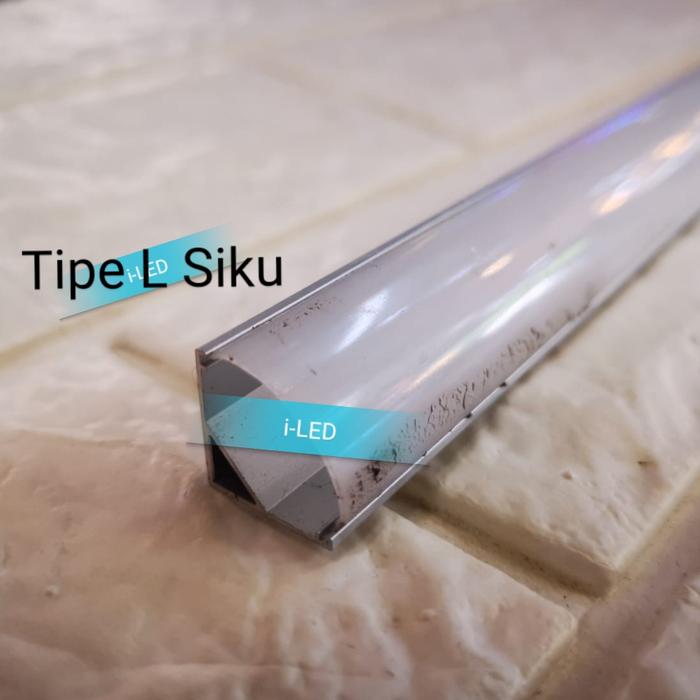 Jual Rumah Lampu Led Strip 1m 1 meter Casing Lis List Aluminium Silver ...