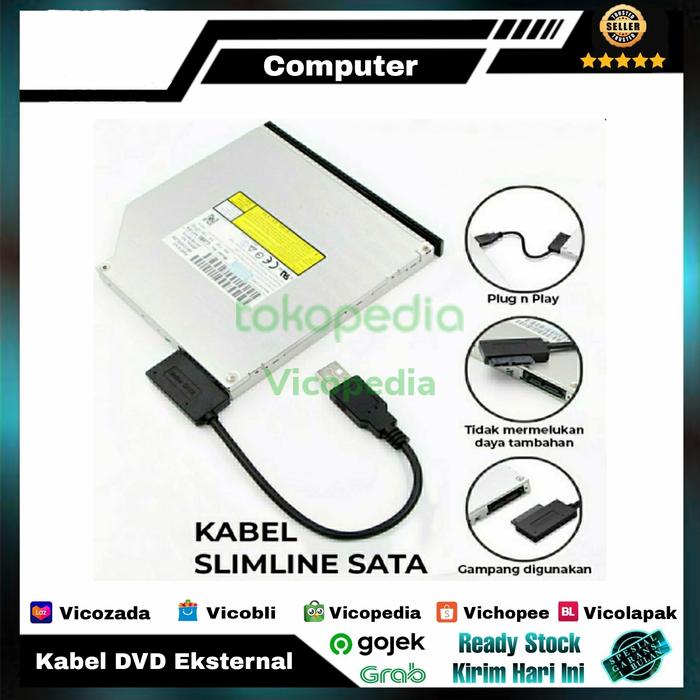 Jual Kabel Dvd Eksternal External Room Rw Slimline Usb To Sata 13pin (7 ...