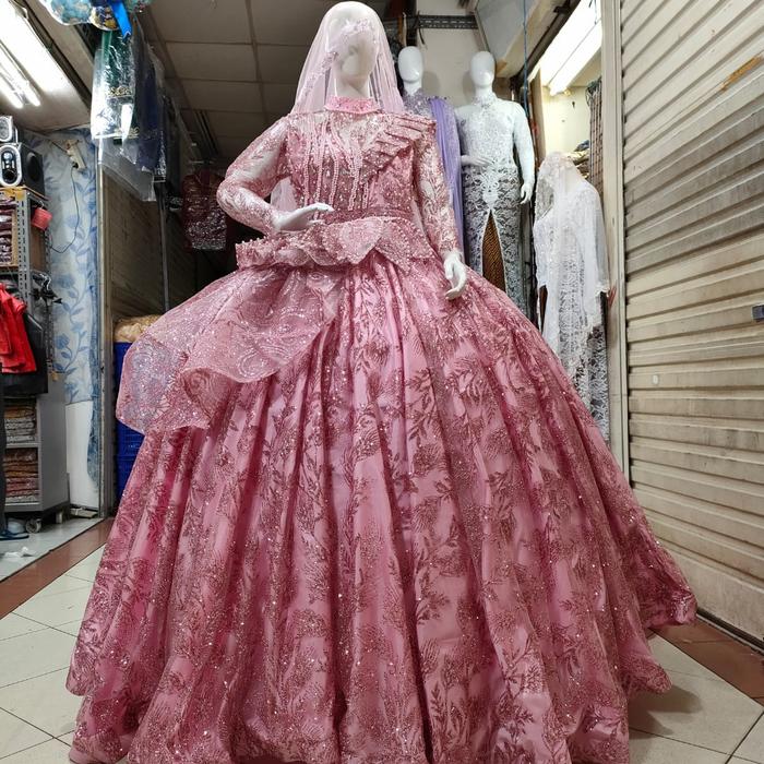 Gambar Gaun Wedding Jual GAUN WEDDING / GAUN PERNIKAHAN / PINK WEDDING