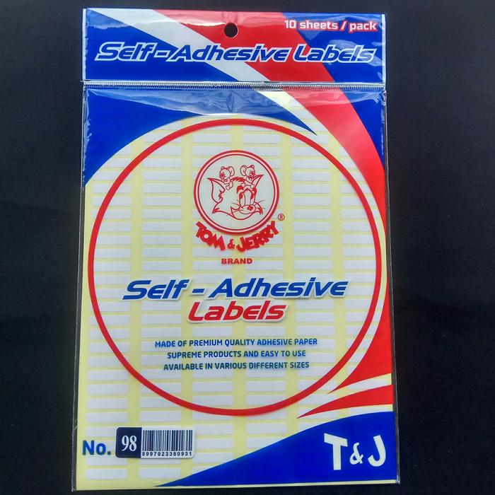 Jual Labels Tom Jerry / Label Tj Ukuran 5x21 mm / Tom Jerry No.98 ...