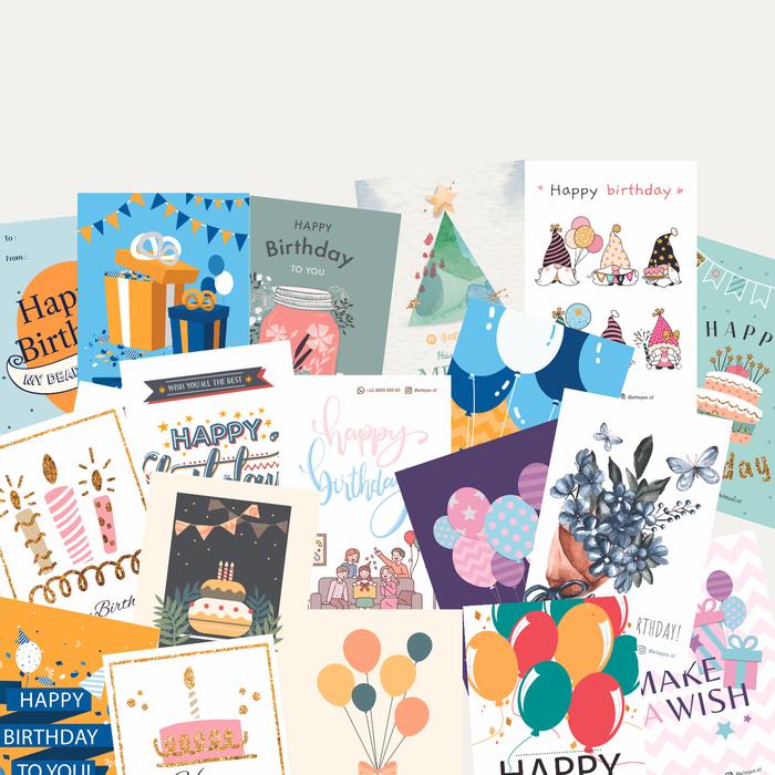Jual MIX DESIGN 1 HARI JADI Birthday Card/kartu ucapan ulang tahunJ17 ...