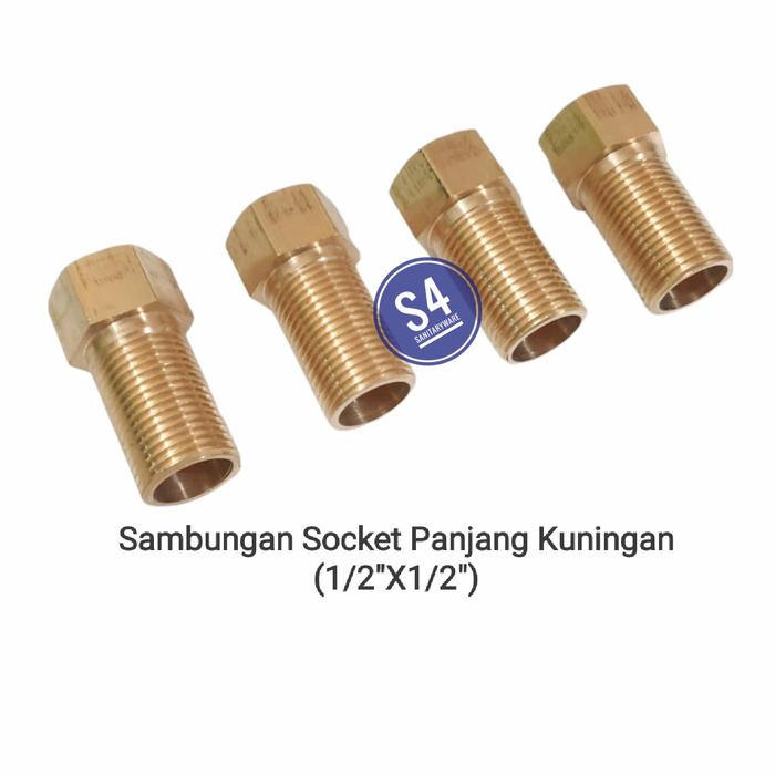 Jual Sambungan Socket Panjang/Sambungan Kran/Socket Panjang Kuningan (1 ...