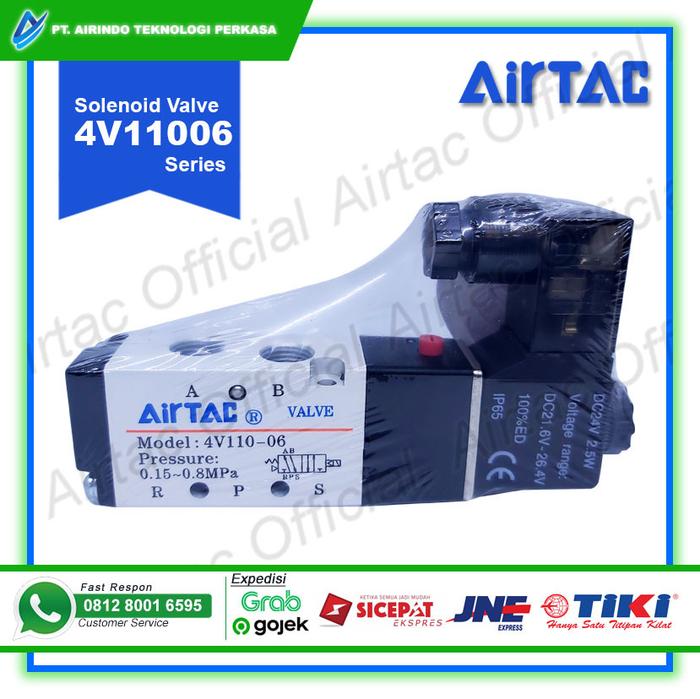 Jual Solenoid Valve Airtac 4V11006 B (24 VDC) - Jakarta Pusat - Airtac ...