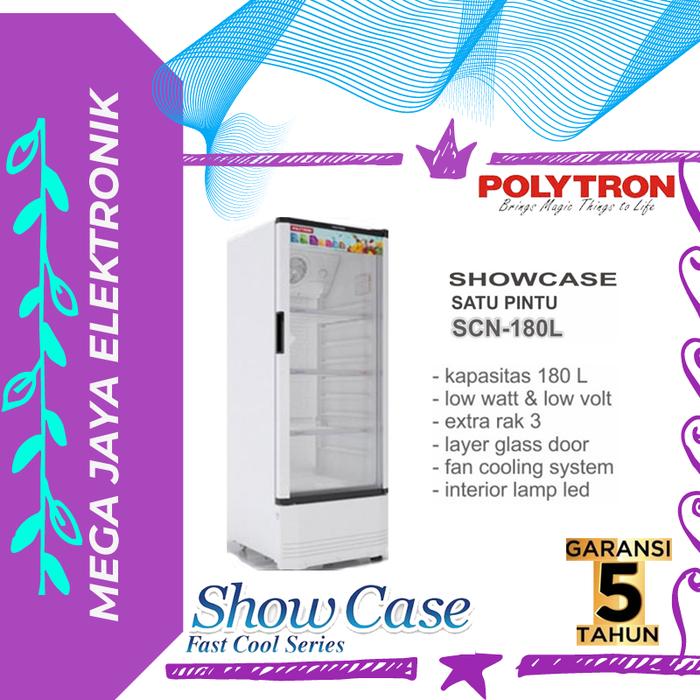 Jual SHOWCASE COOLER POLYTRON SCN-180 180 L 3 RAK - Kota Bekasi - Mega ...