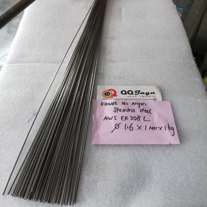 Jual Kawat las argon steinless - Tig rod ER 308 ukuran 1,6 x 1 mtr x ...
