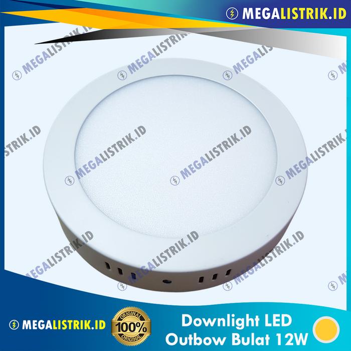 Jual Downlight LED Outbow 12W Bulat / Lampu Plafon Panel OB 12 Watt - Putih - Kota Surabaya ...