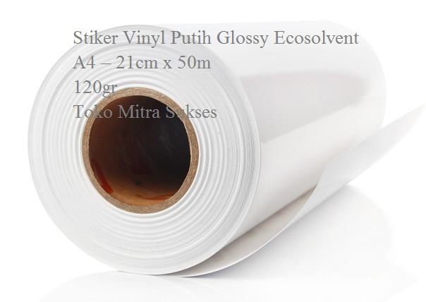 Jual Stiker Vinyl Putih Glossy Ecosolvent A4 - 21cm x 50m - Jakarta ...