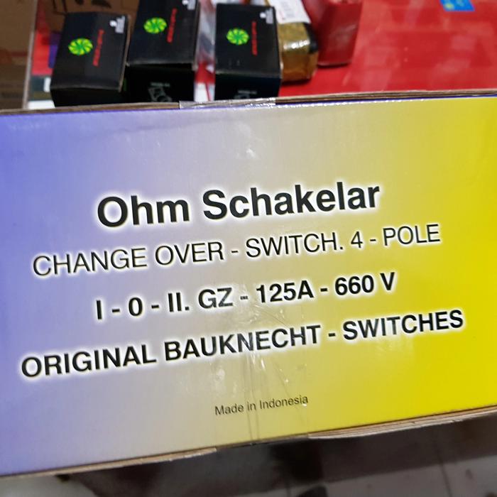 Jual CAM STARTER / COS / CHANGE OVER SWITCH / OHM SAKLAR NK GZ 4POLE 125A - Kab. Tangerang ...