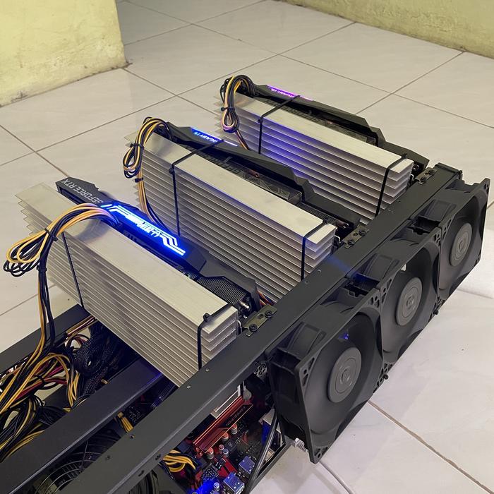 Jual 2x RTX 3090 + 1x 3080 Mining Rig ETH BTC 3 GPU Second Fully Modded ...