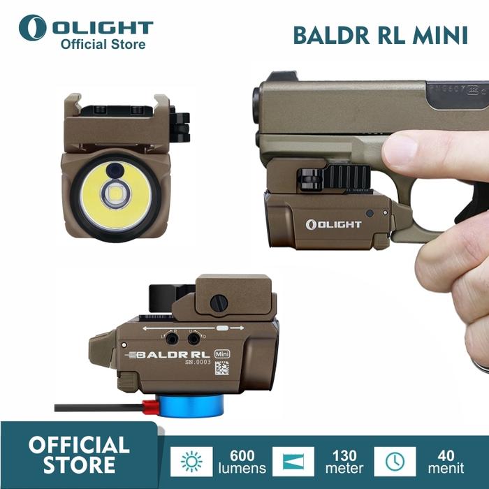 Promo Olight BALDR RL Mini Desert Tan Senter LED Weaponlight + Red ...