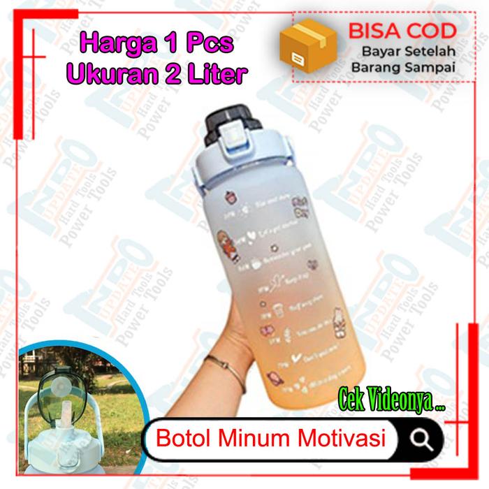 Jual botol minum gradasi tempat air geradasi motif motivasi penanda ...