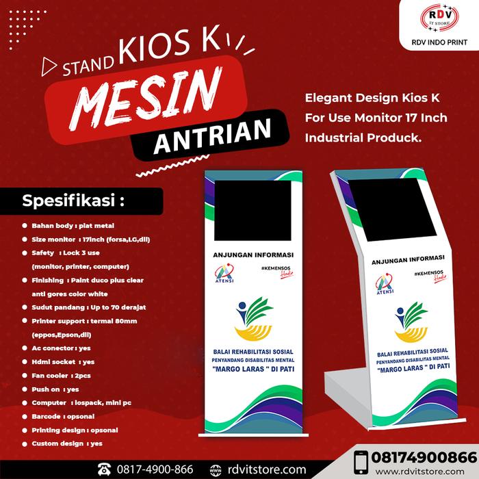 Jual display lemari mesin antrian custom touch screen 19 inch - Kab ...